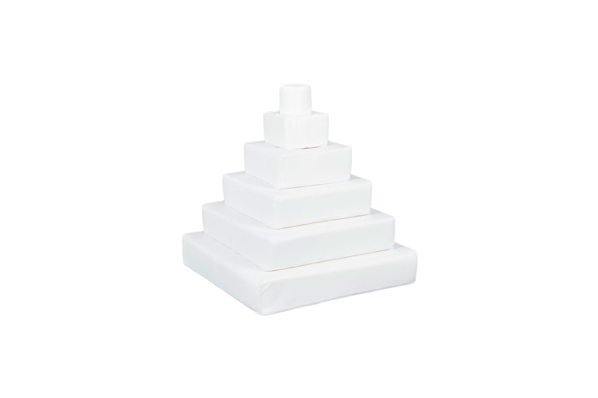 White Stacking Pyramid Blocks – The Luxury Nursery Company Ltd