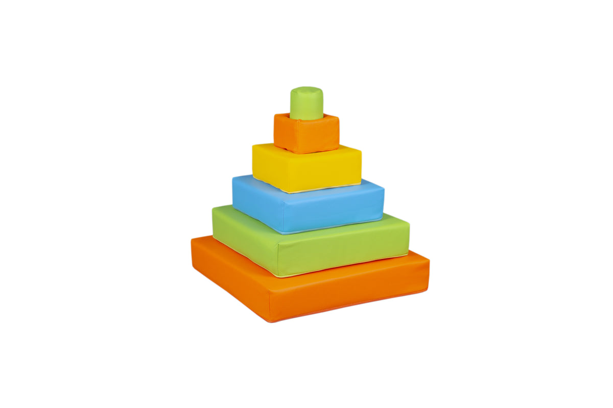 Multi Colour Stacking Pyramid Blocks – The Luxury Nursery Company Ltd
