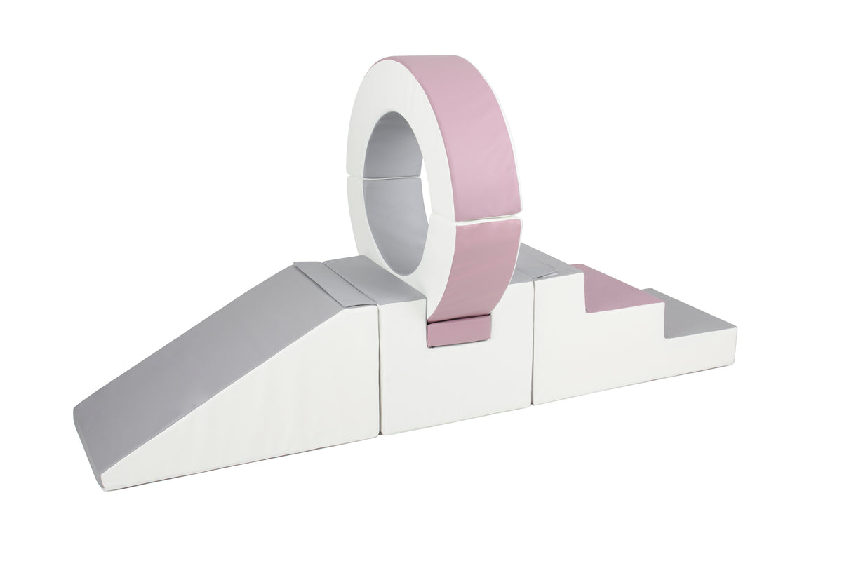 Hoop, Step & Slide Soft Play Set Purple, Grey and White – The Luxury ...