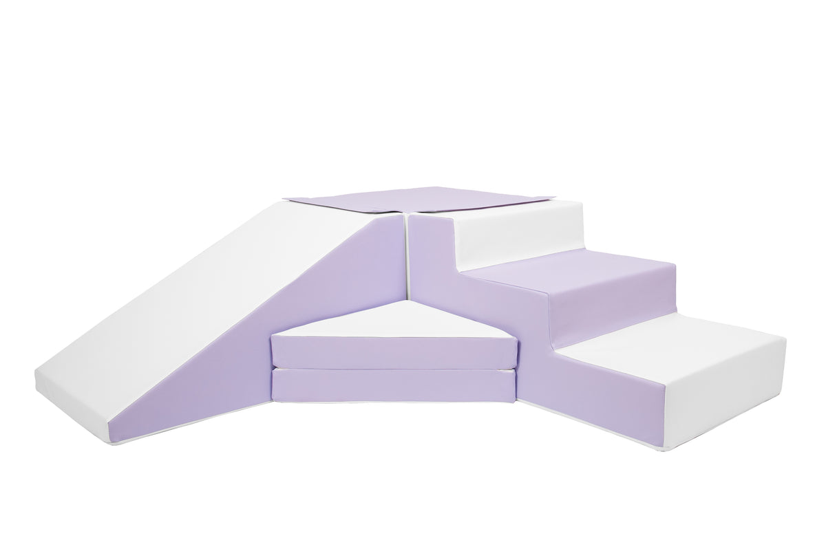 EXPRESS DELIVERY Lilac & White Soft Play Step & Slide Set – The Luxury ...