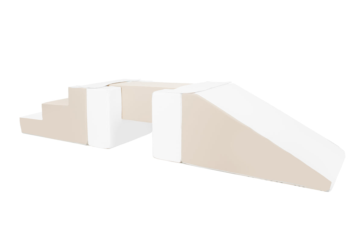 Balance Beam Step & Slide Soft Play Beige & White – The Luxury Nursery ...