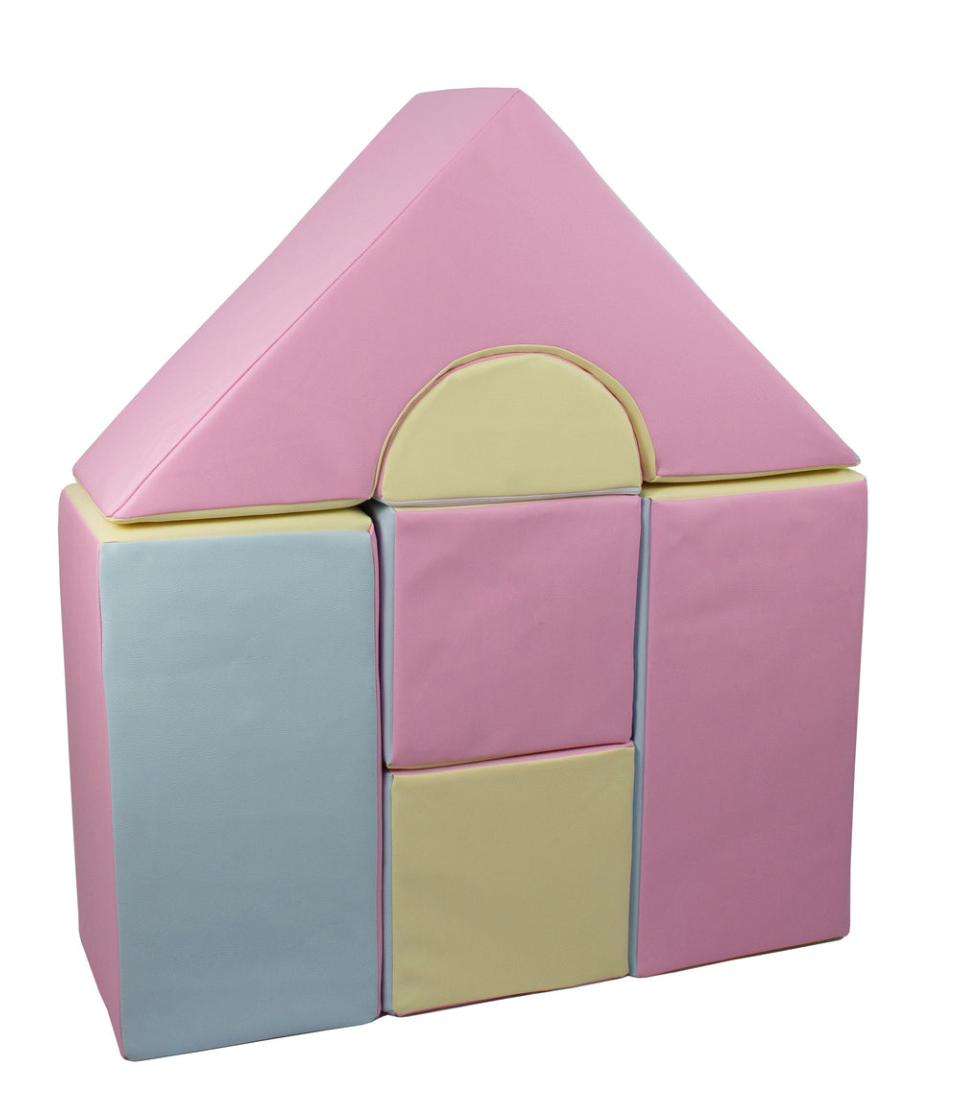 Small Castle Block Soft Play Set (6 blocks) - Pastel Multi – The Luxury ...