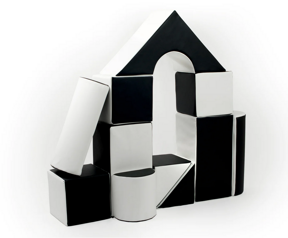 Black & White Large Soft Play Castle Blocks (11 blocks) – The Luxury ...