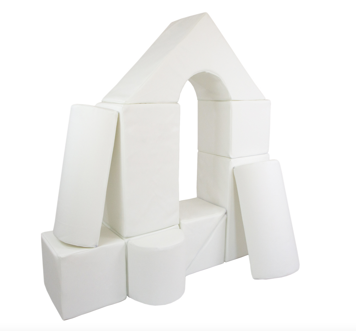 White Large Soft Play Castle Blocks (11 blocks) – The Luxury Nursery ...