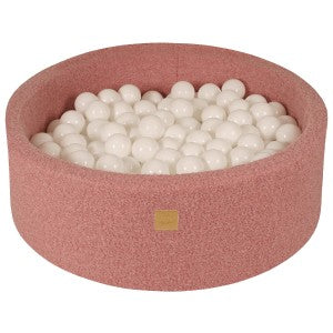 Ball Pit for kids | Pink Boucle Round Ball Pit with 200 balls – The ...