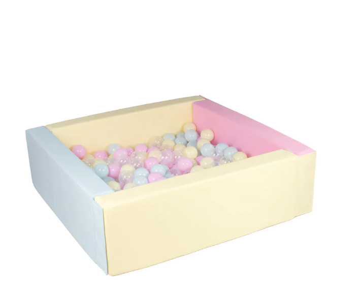 Ball Pit for kids | Pastel Square Ballpit with 200 Balls – The Luxury ...